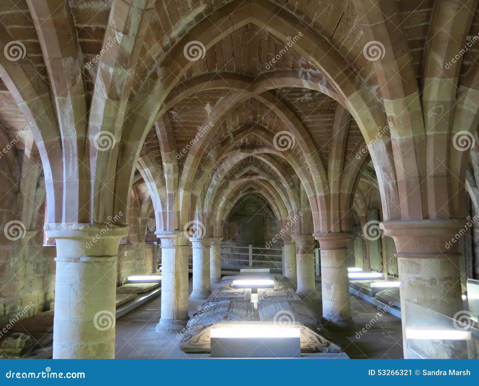 St Andrews Cathedral Crypt stock image. Image of arches - 53266321