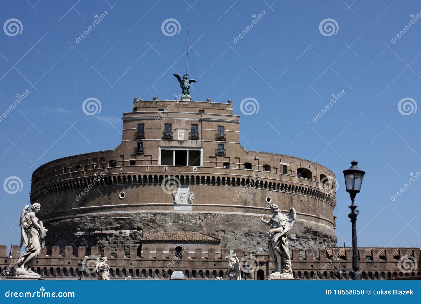 St Angel castle in Roma stock photo. Image of statue - 10558058