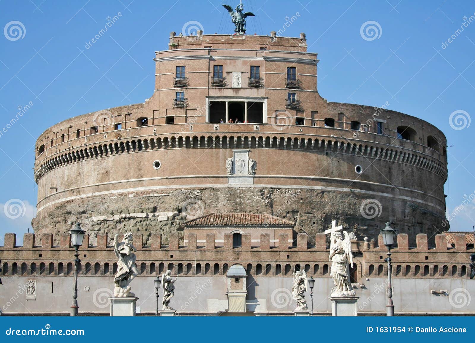 St. Angel Castle in Rome stock photo. Image of statues - 1631954