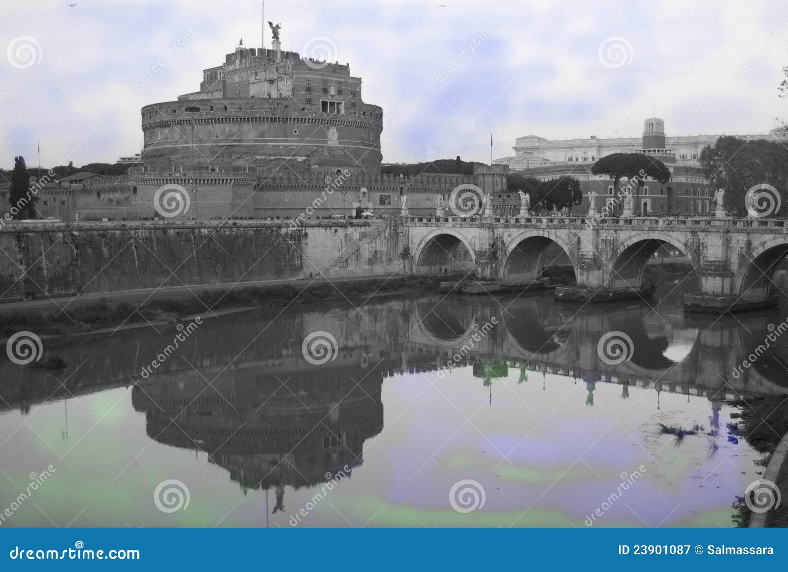St Angel castle in Rome stock image. Image of travel - 23901087