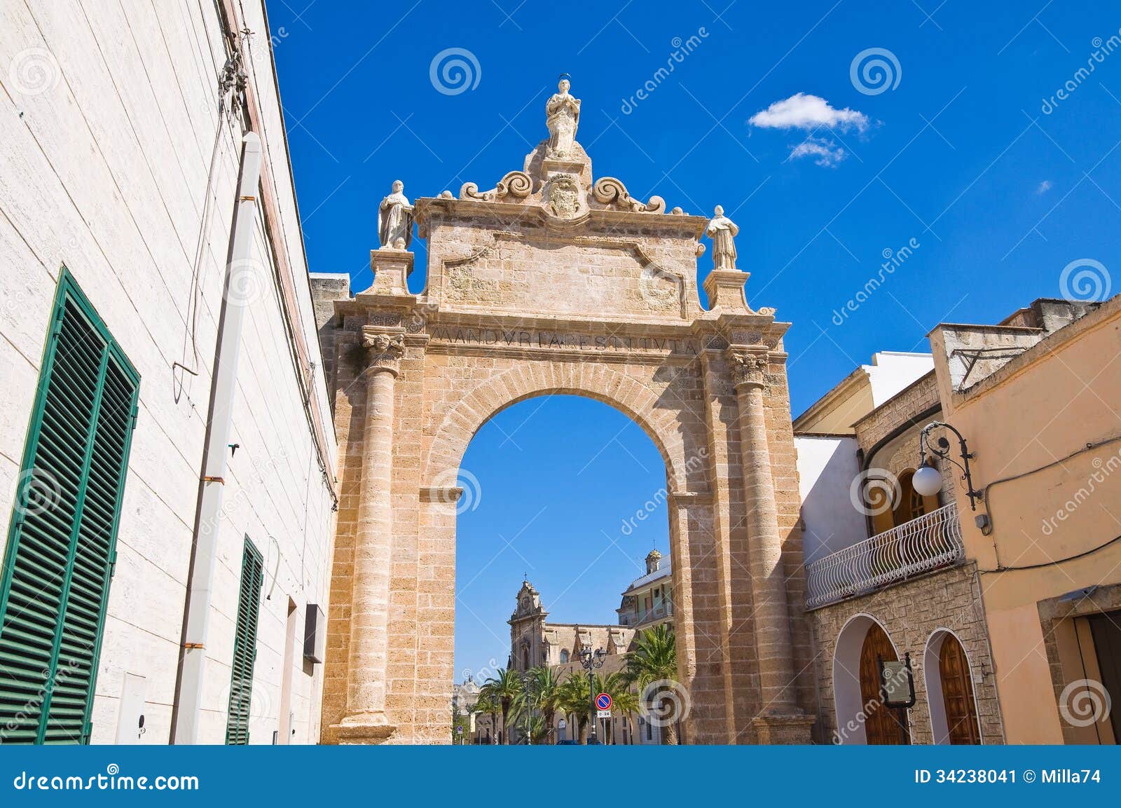 St. Angelo Arch. Manduria. Puglia. Italy Stock Image - Image of door ...