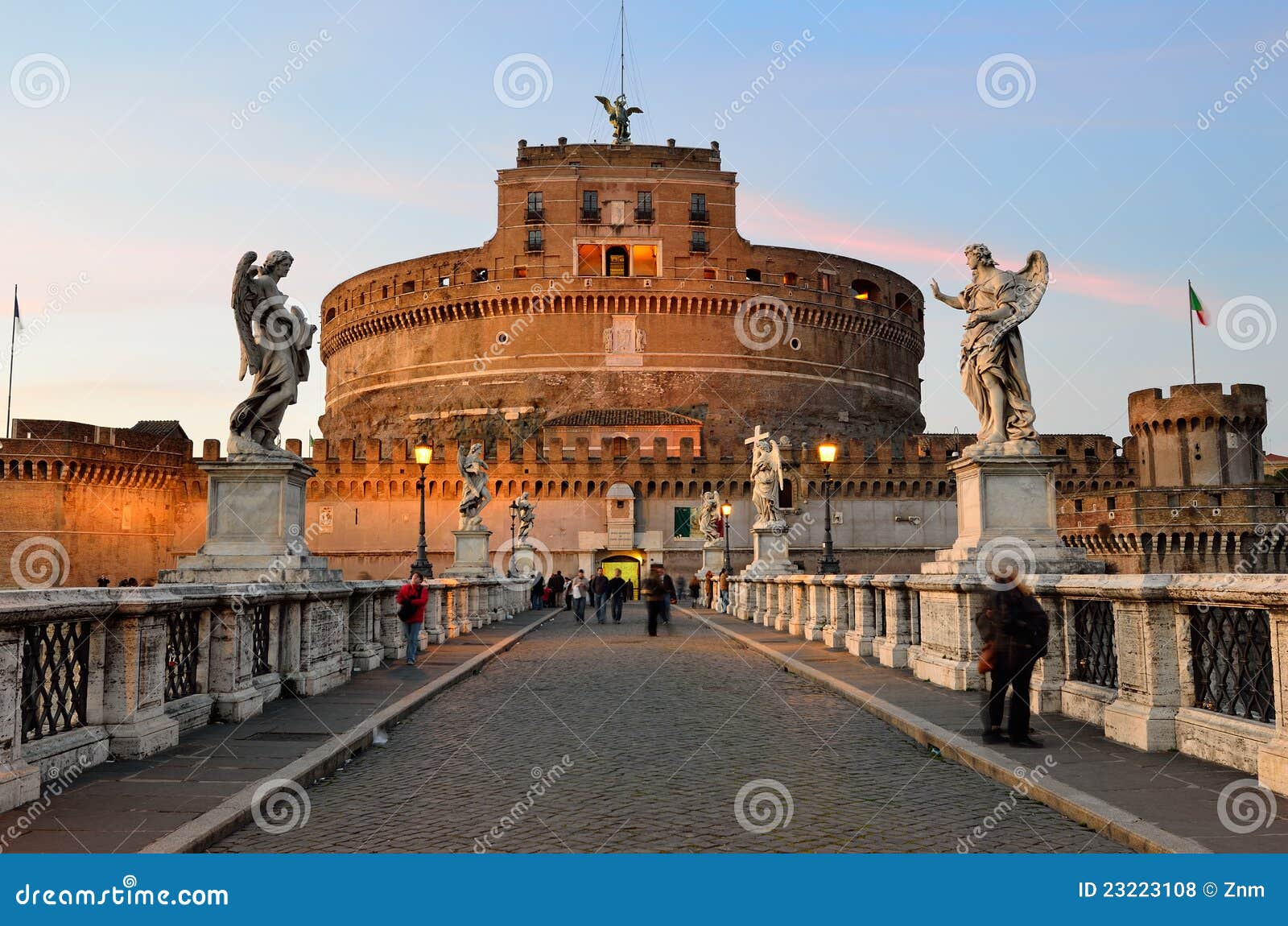 St. Angelo Castle, Rome, Italy Editorial Stock Photo - Image of fort ...