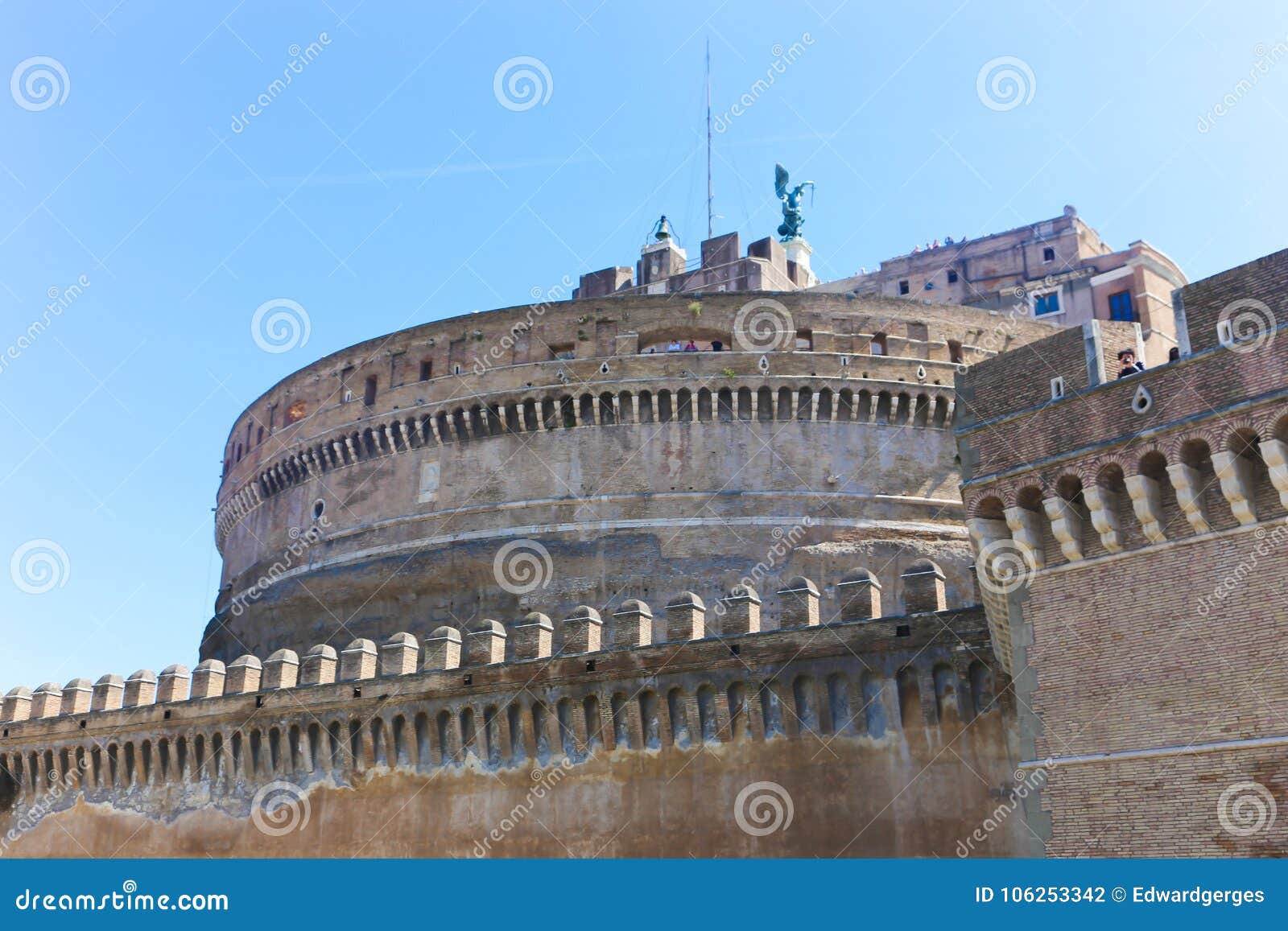St. Angelo Castle Rome - Vatican Stock Photo - Image of castle, angelo ...