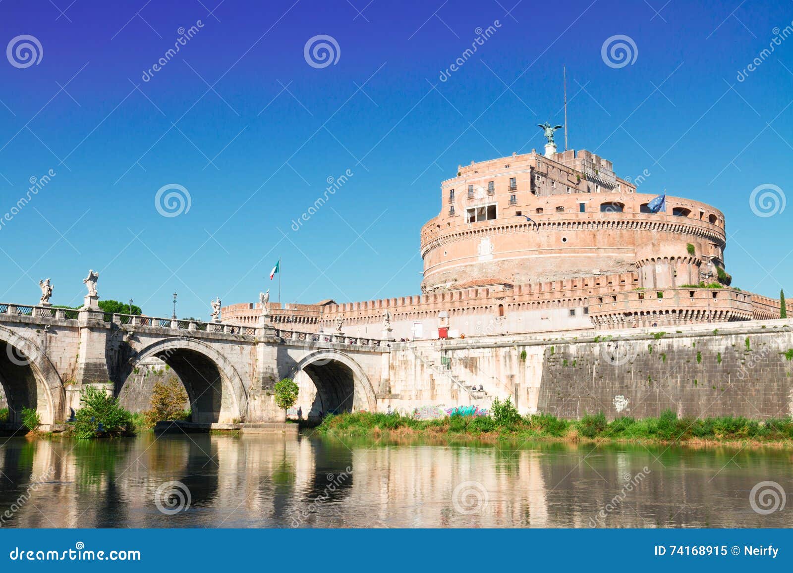 St Angelo, Roma, Italia Del Castello Immagine Stock - Immagine di ...