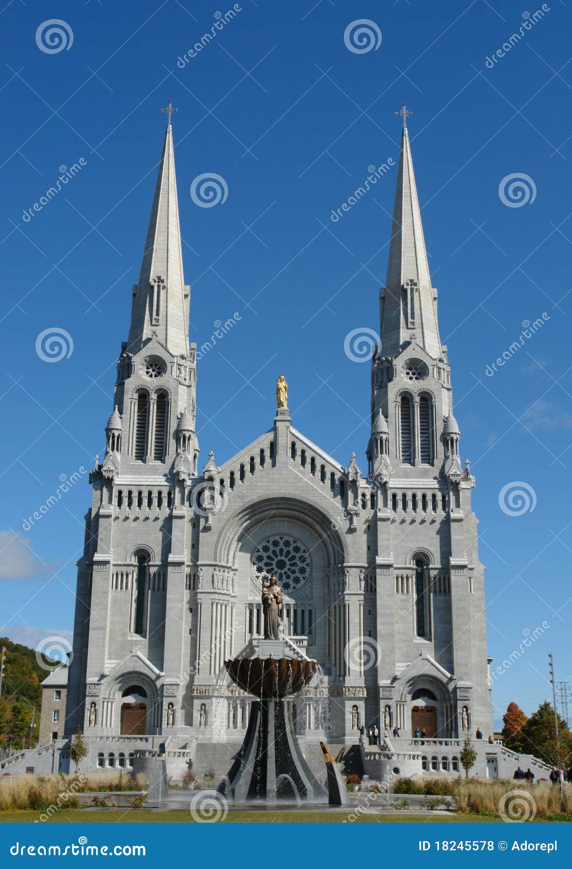 St-Anne-Beaupre Basilica, Quebec, Canada Stock Photo - Image of gray ...