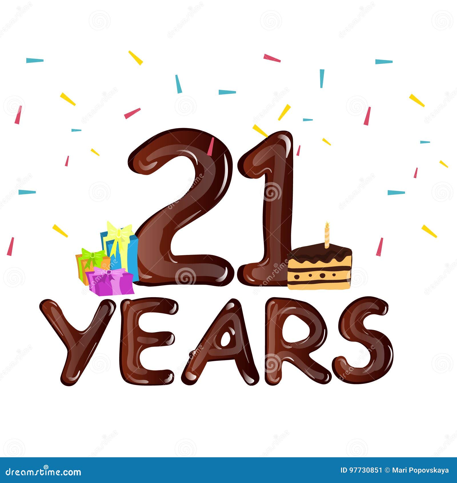 21st Anniversary Celebration, Luxurious 21 Years Anniversary Logo ...