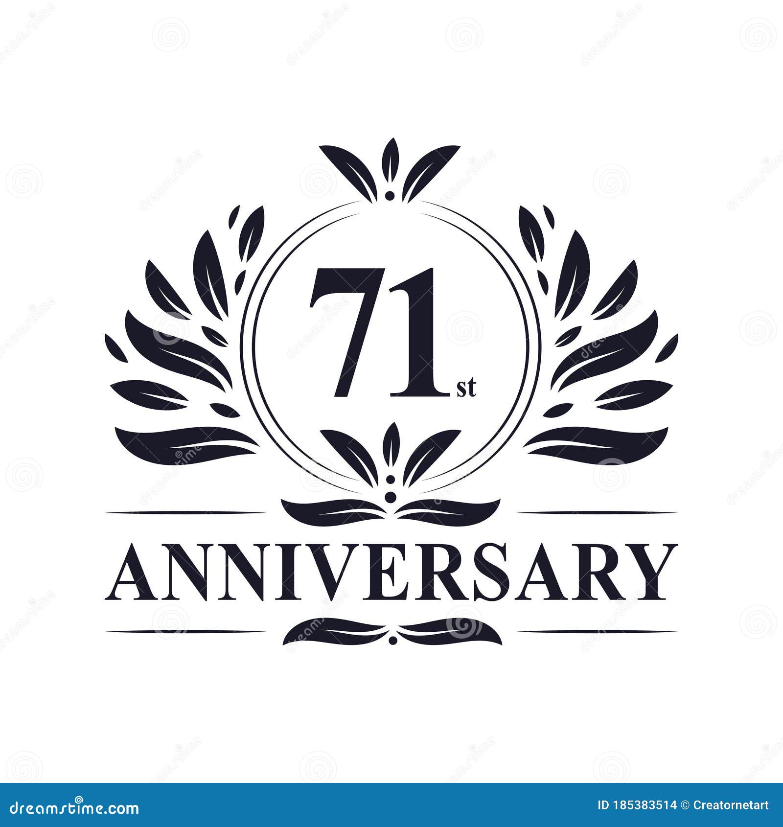 71st Anniversary Celebration, Luxurious 71 Years Anniversary Logo ...