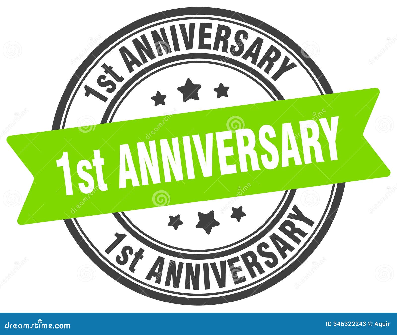 1st Anniversary Stamp. 1st Anniversary Label on Transparent Background ...