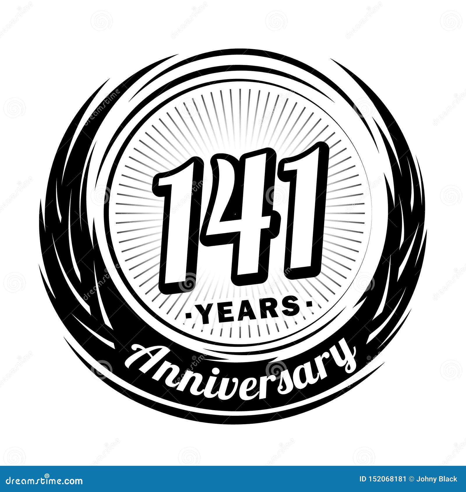 141 Years Anniversary. Elegant Anniversary Design. 141st Logo. Stock ...
