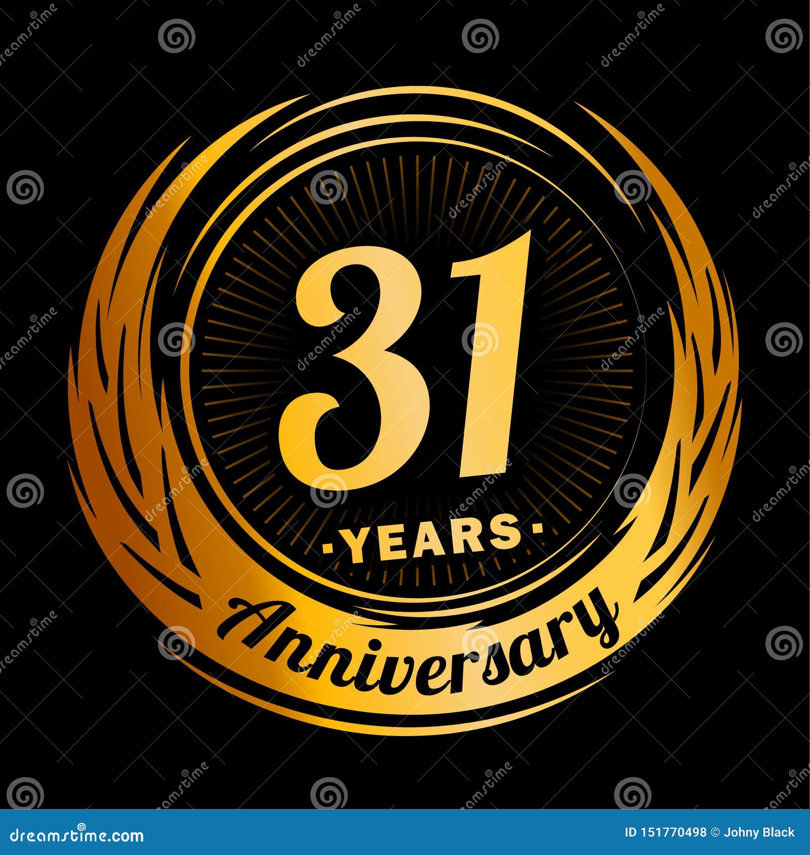 31 Years Anniversary. Elegant Anniversary Design. 31st Logo. Stock ...