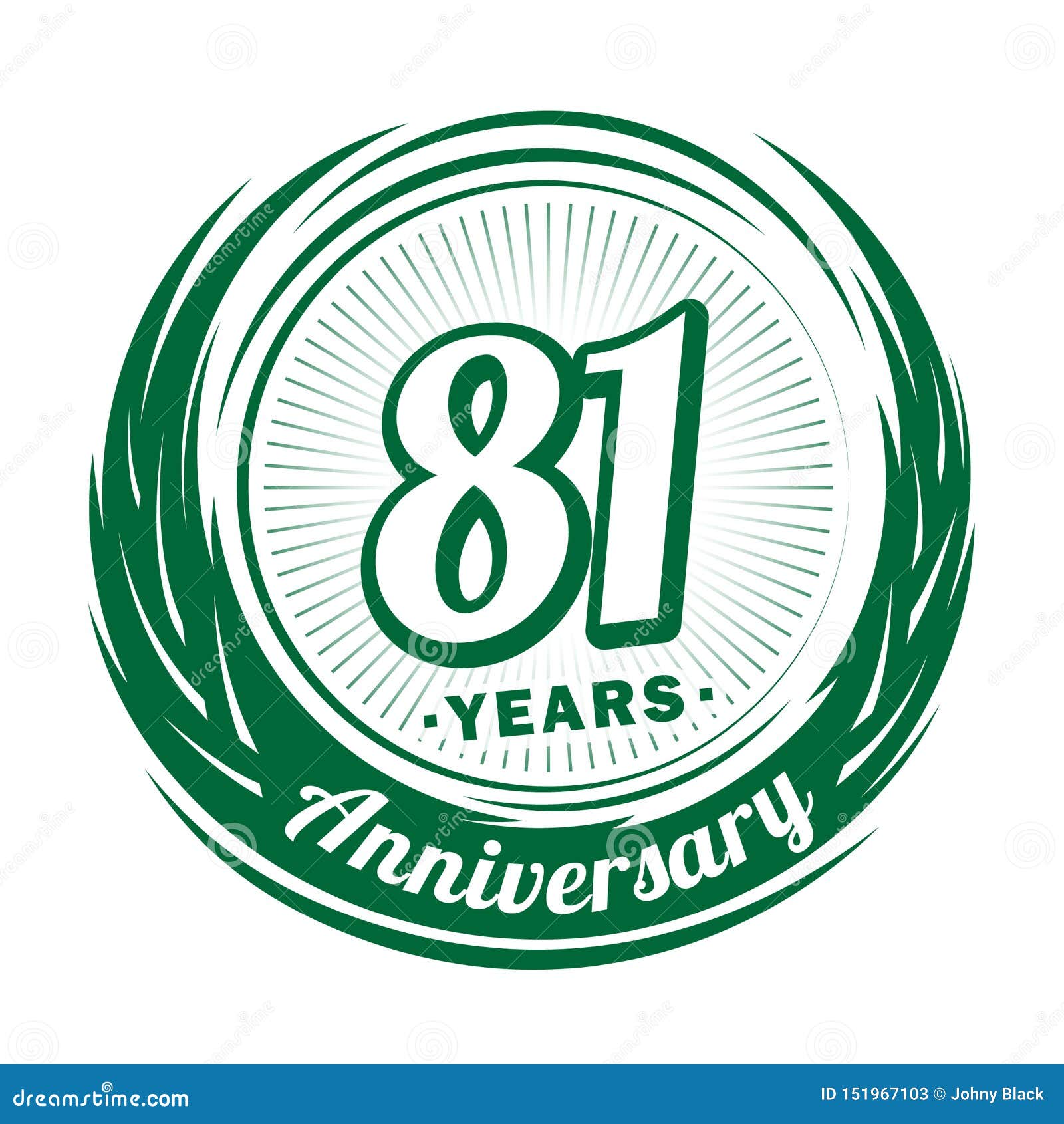 81 Years Anniversary. Elegant Anniversary Design. 81st Logo. Stock ...