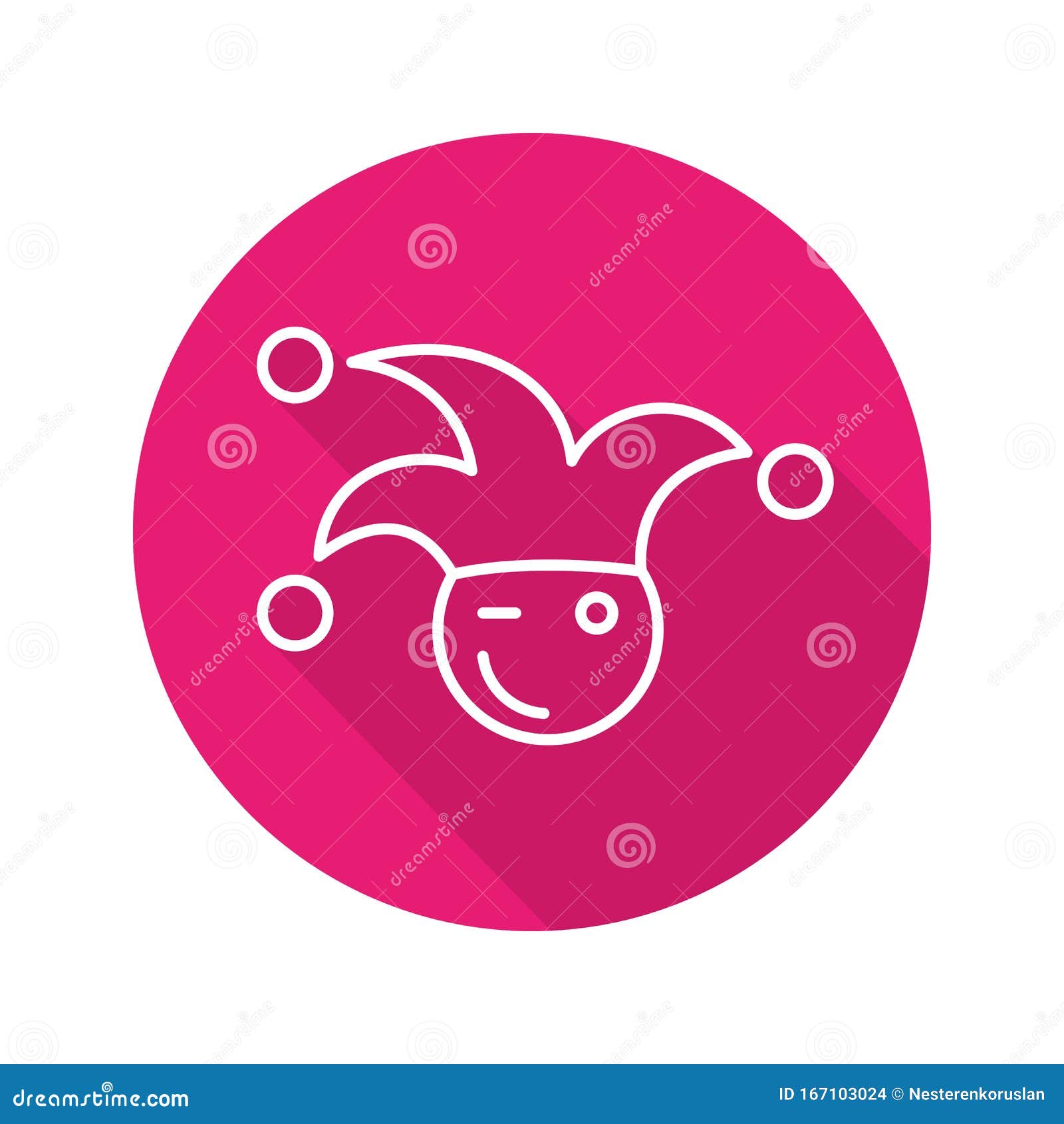 1st April Fool Flat Linear Long Shadow Icon Stock Vector - Illustration ...