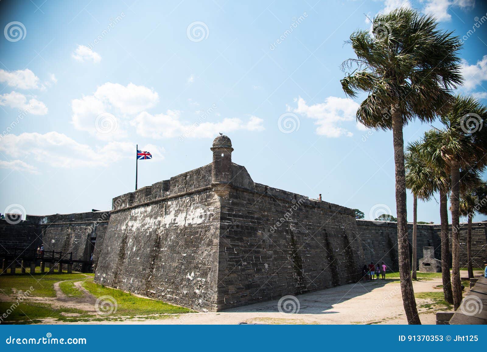 St. Augustine Fort Florida Landscape Editorial Stock Photo - Image of ...