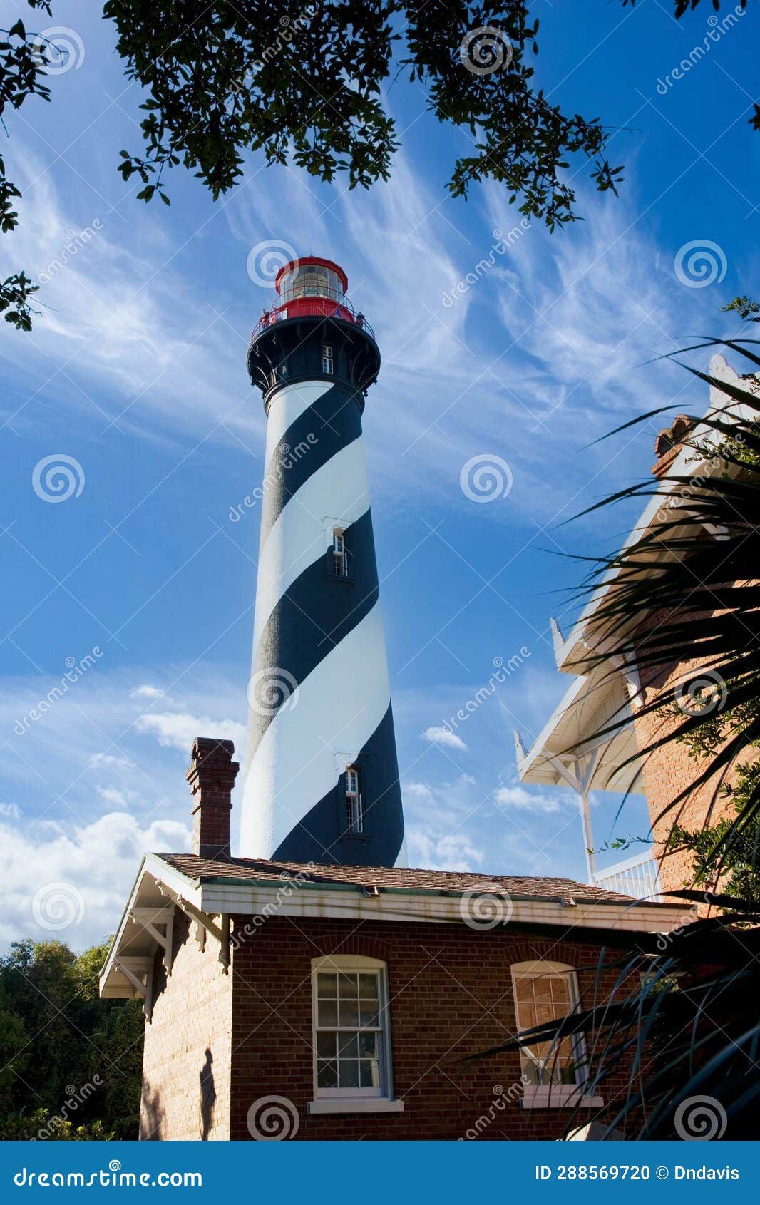 St. Augustine Lighthouse in St Augustine Beach Florida Stock Photo - Image of trip, safe: 288569720