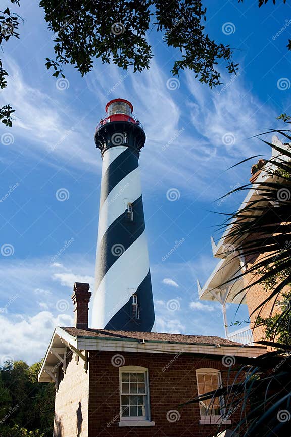 St. Augustine Lighthouse in St Augustine Beach Florida Stock Photo ...