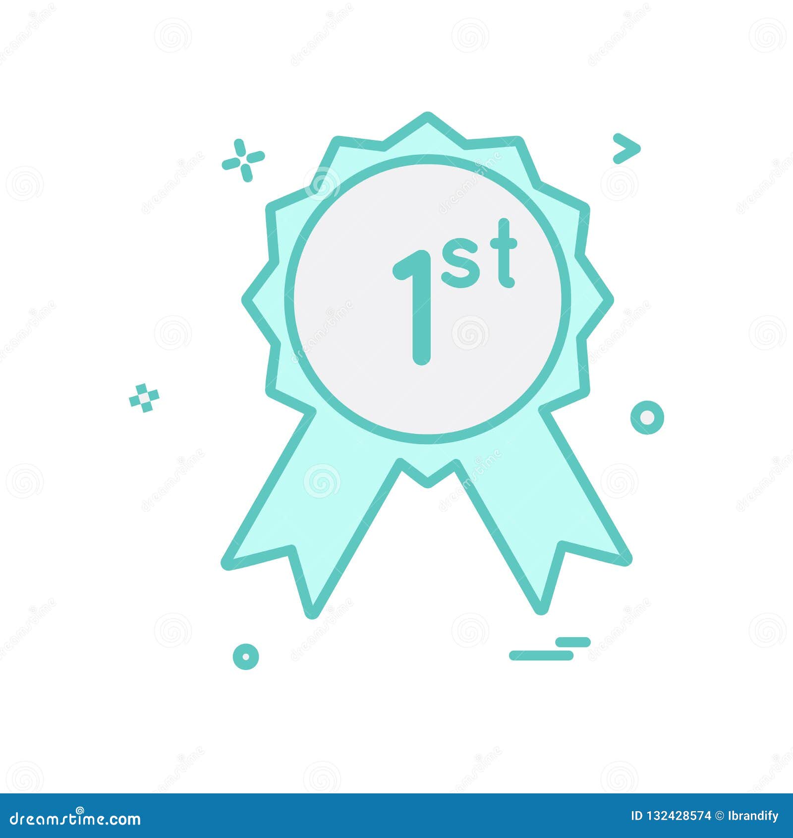 1st Badge Icon Design Vector Stock Vector - Illustration of certificate ...