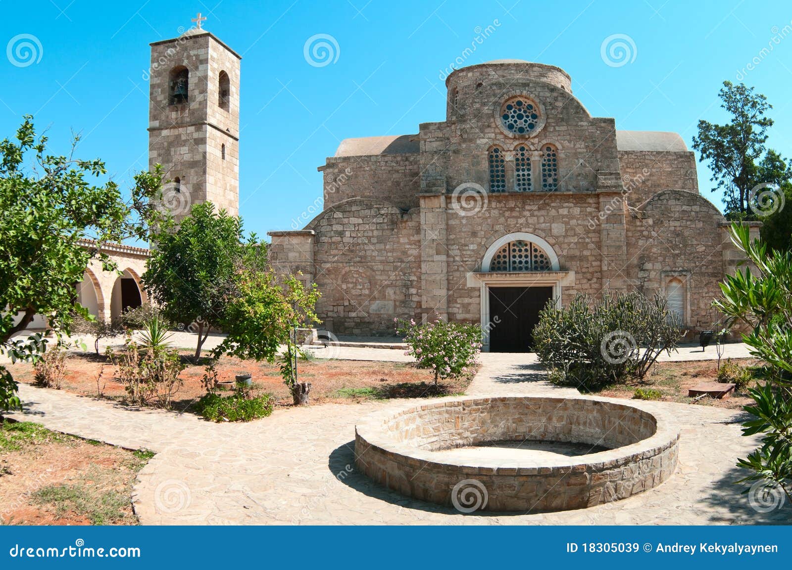 St. Barnabas Monastery Courtyard Stock Image - Image of famagusta ...