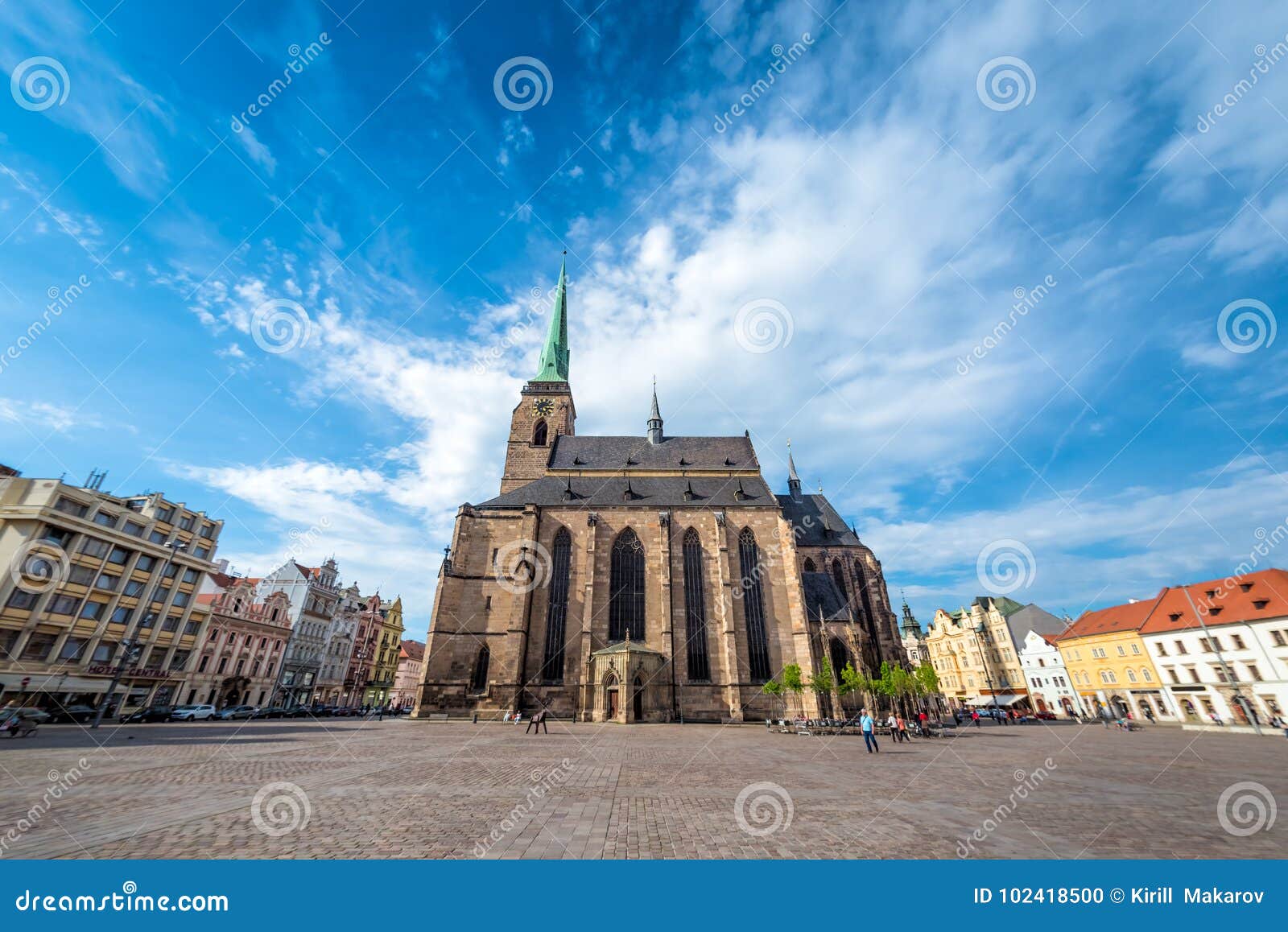St. Bartholomew Cathedral in Pilsen Editorial Image - Image of plzen ...