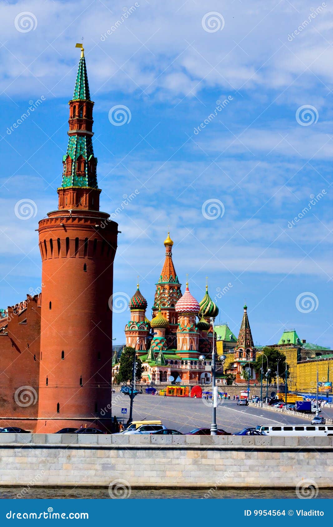 St. Basil S Cathedral on Red Square Stock Photo - Image of famous, blue ...