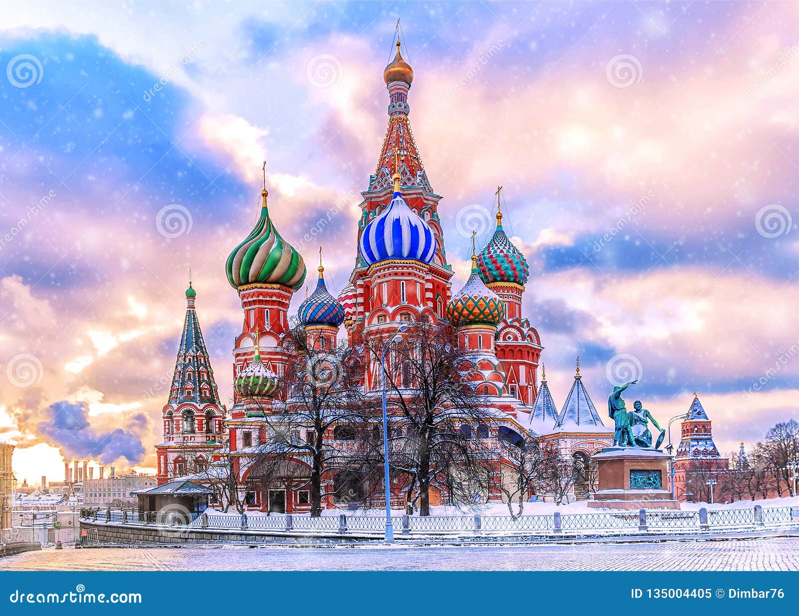St. Basil`s Cathedral on Red Square in Moscow Stock Image - Image of ...