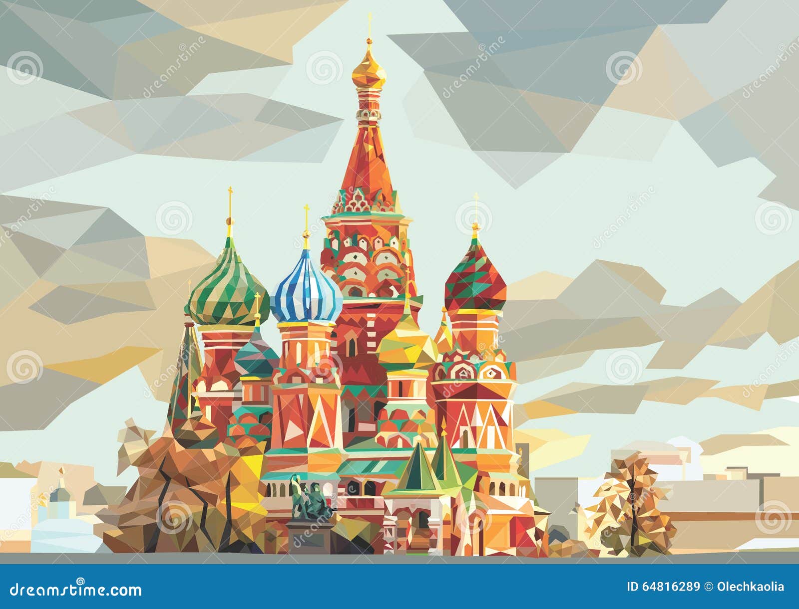 Red Square, Moscow. Vector Drawing | CartoonDealer.com #112474261