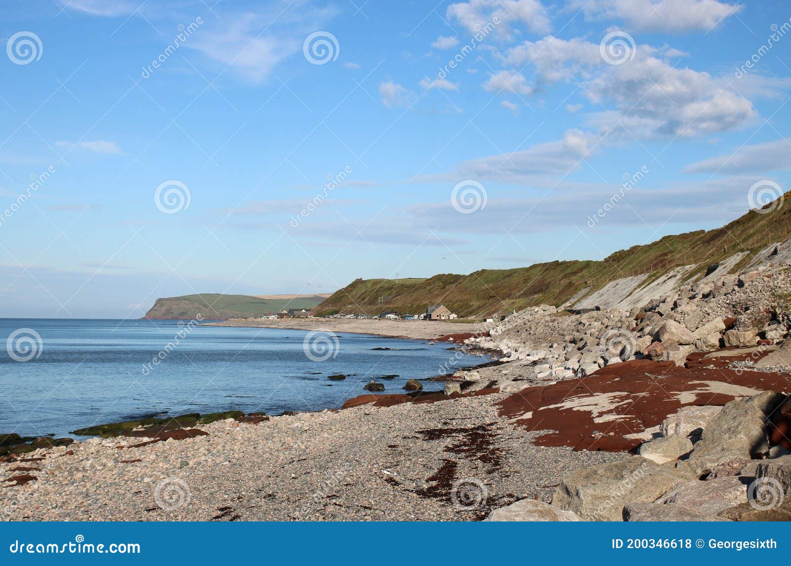 St Bees Head and Cumbrian Coast from Nethertown Stock Photo - Image of ...
