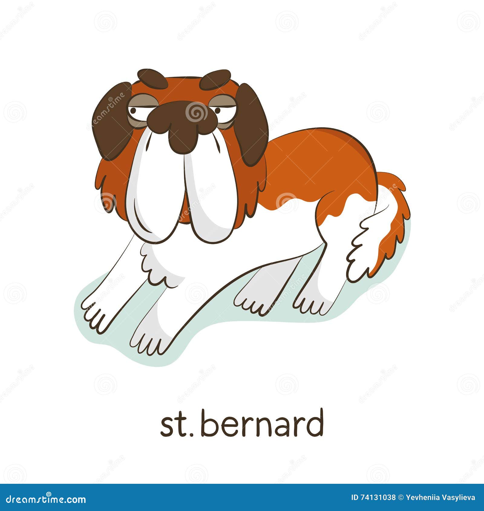 St Bernard Dog Character White Stock Illustrations – 60 St Bernard Dog ...