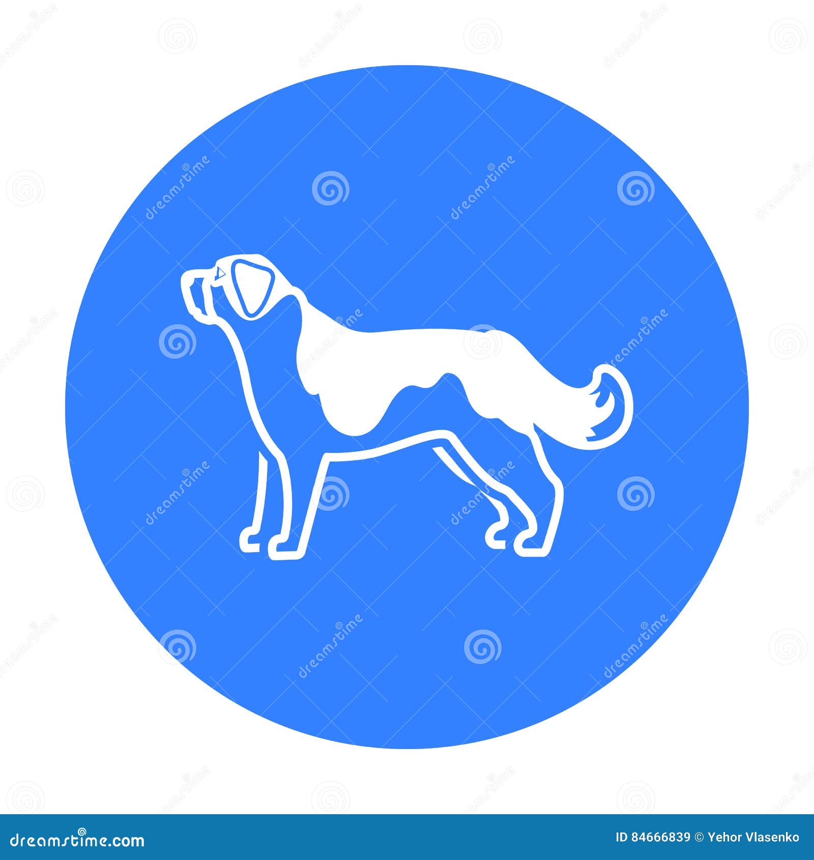 St. Bernard Dog Vector Icon in Black Style for Web Stock Vector ...