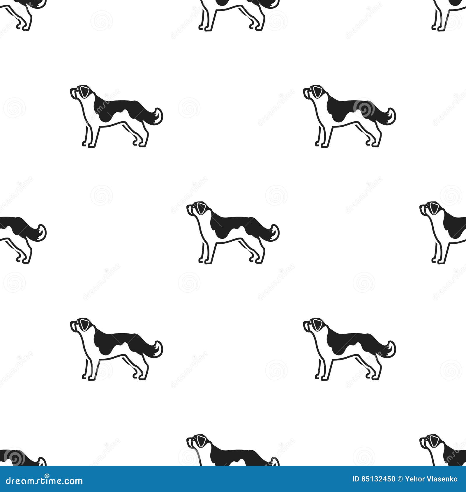 St. Bernard Dog Vector Icon in Black Style for Web Stock Vector ...