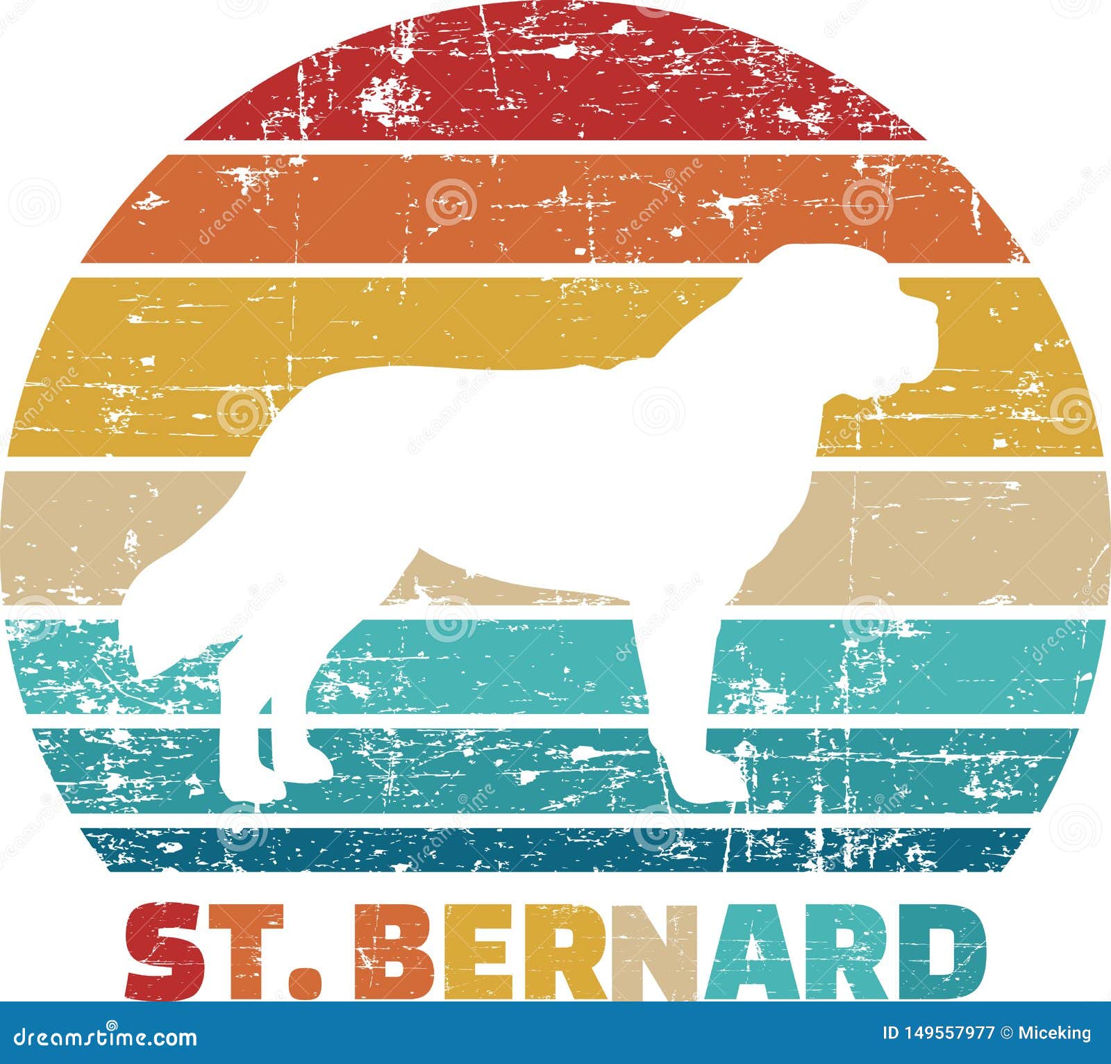 St. Bernard vintage stock vector. Illustration of vintage - 149557977