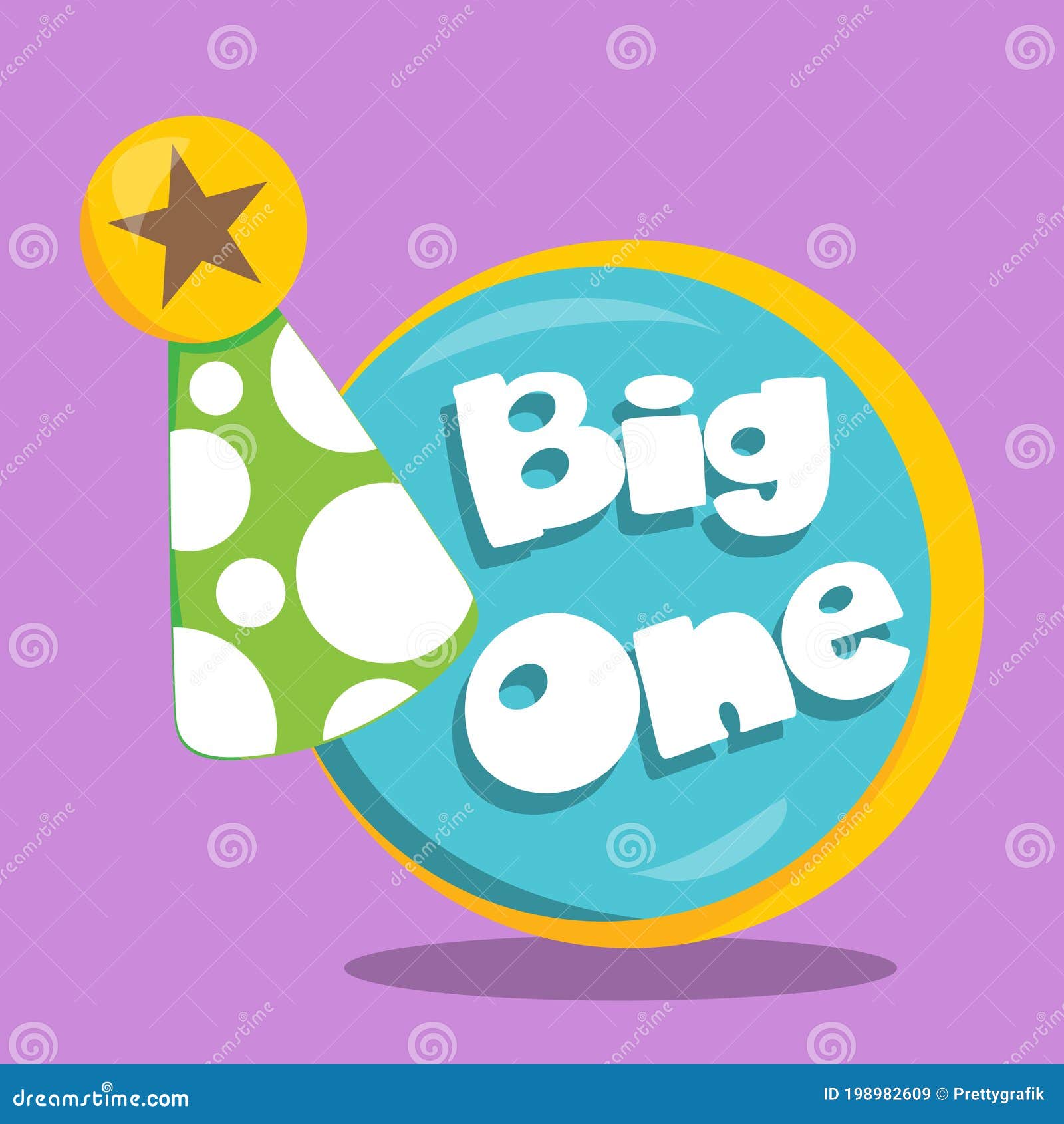 1st birthday big one 04 stock illustration. Illustration of vector ...