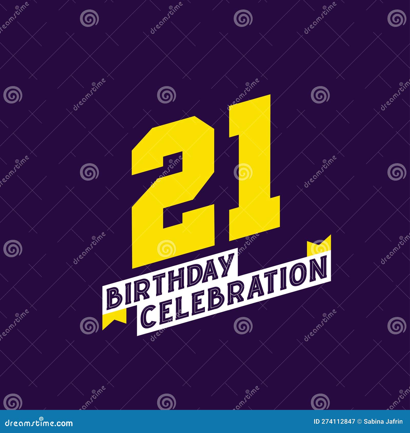 21st Birthday Celebration Vector Design, 21 Years Birthday Stock Vector ...