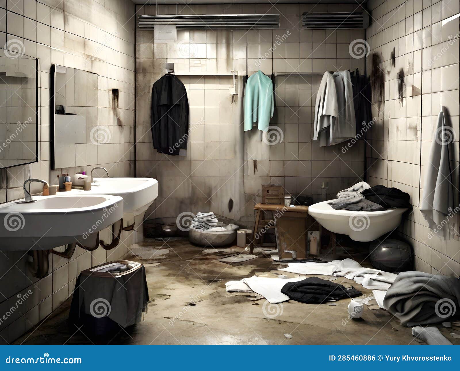 A 21st Century Style Bathroom Interior with Wet Wipes. Stock ...