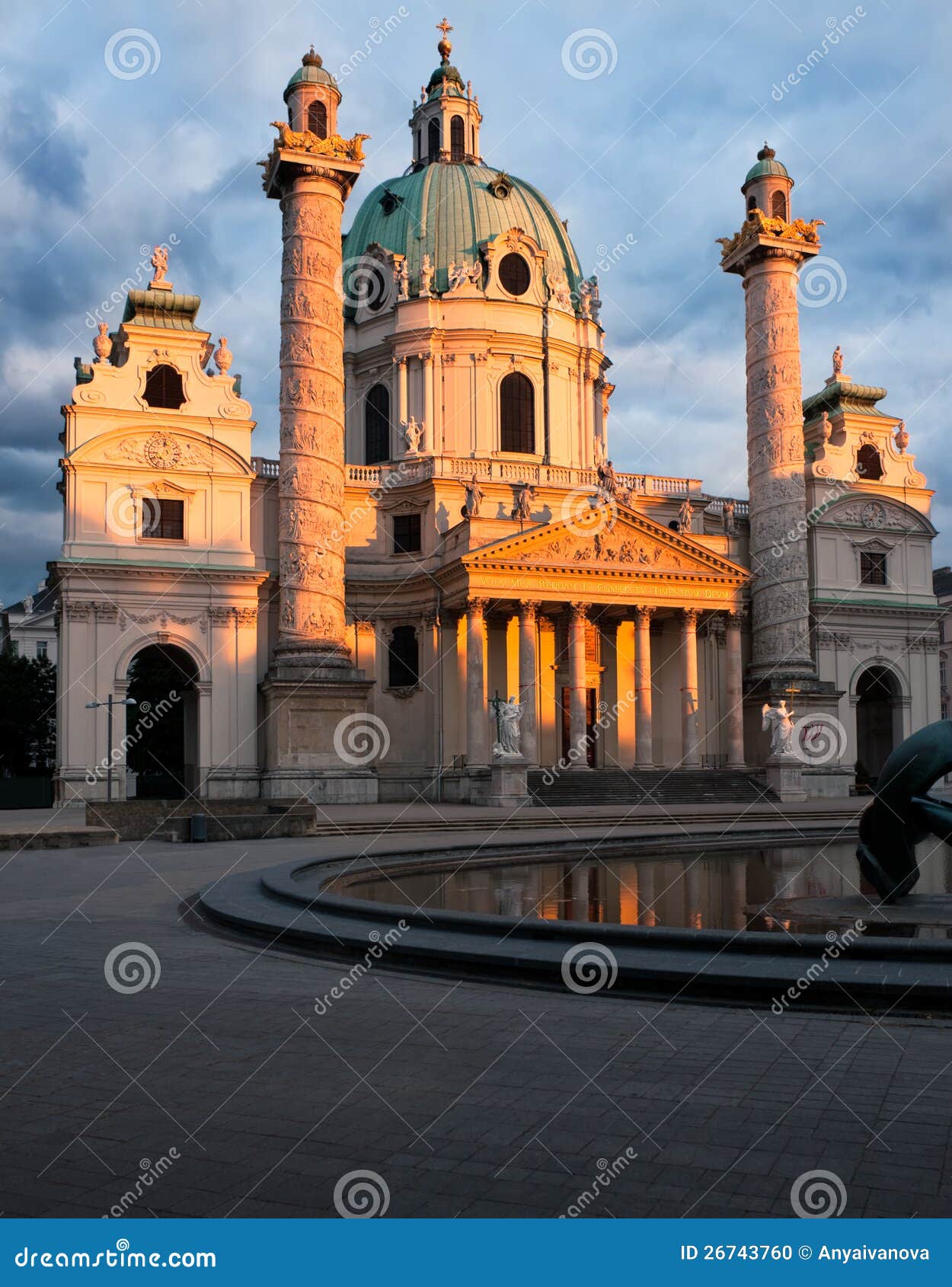 St. Charles Church in Vienna, Austria Stock Photo - Image of historic ...