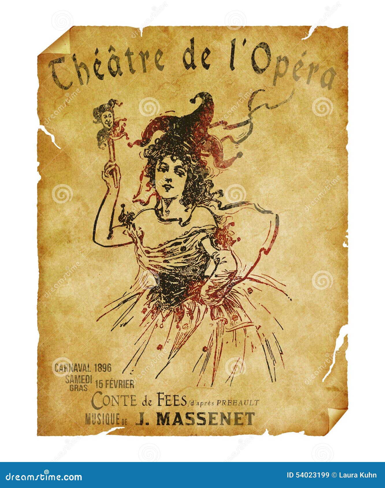 St Charles Theater Opera Flyer De New Orleans Imagen de archivo ...