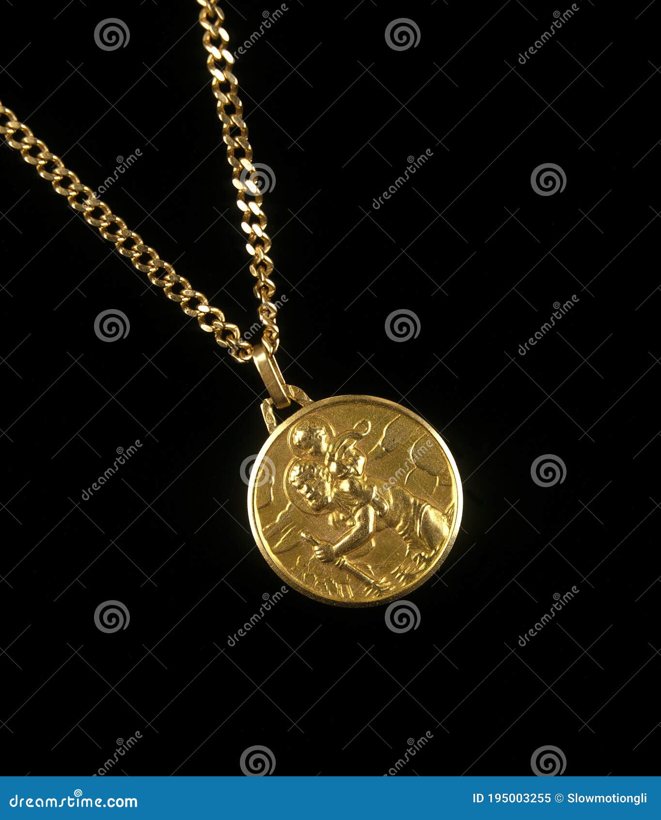 ST CHRISTOPHER MEDAL, a GOOD LUCK SYMBOL Stock Image - Image of saint ...