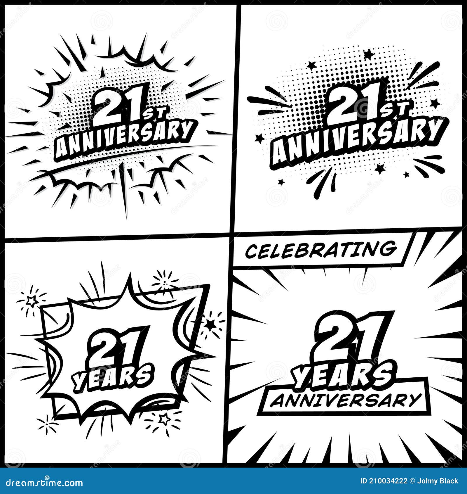 21 Years Anniversary Logo Collection. 21st Years Anniversary ...