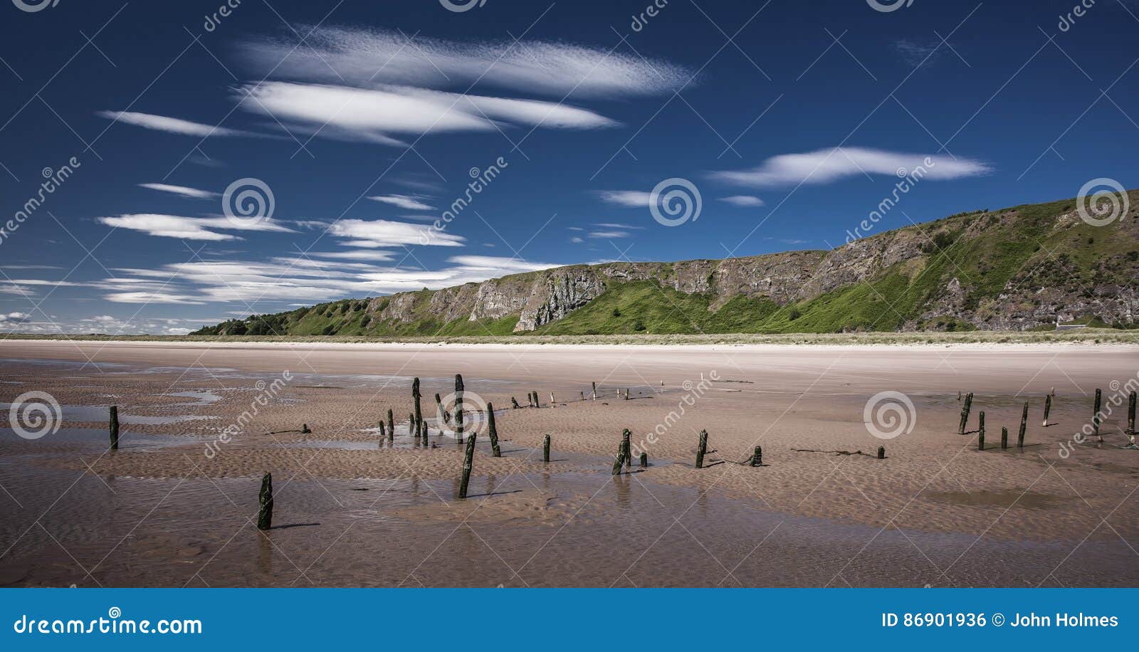 St Cyrus Beach in Aberdeenshire, Scotland. Stock Photo - Image of ...