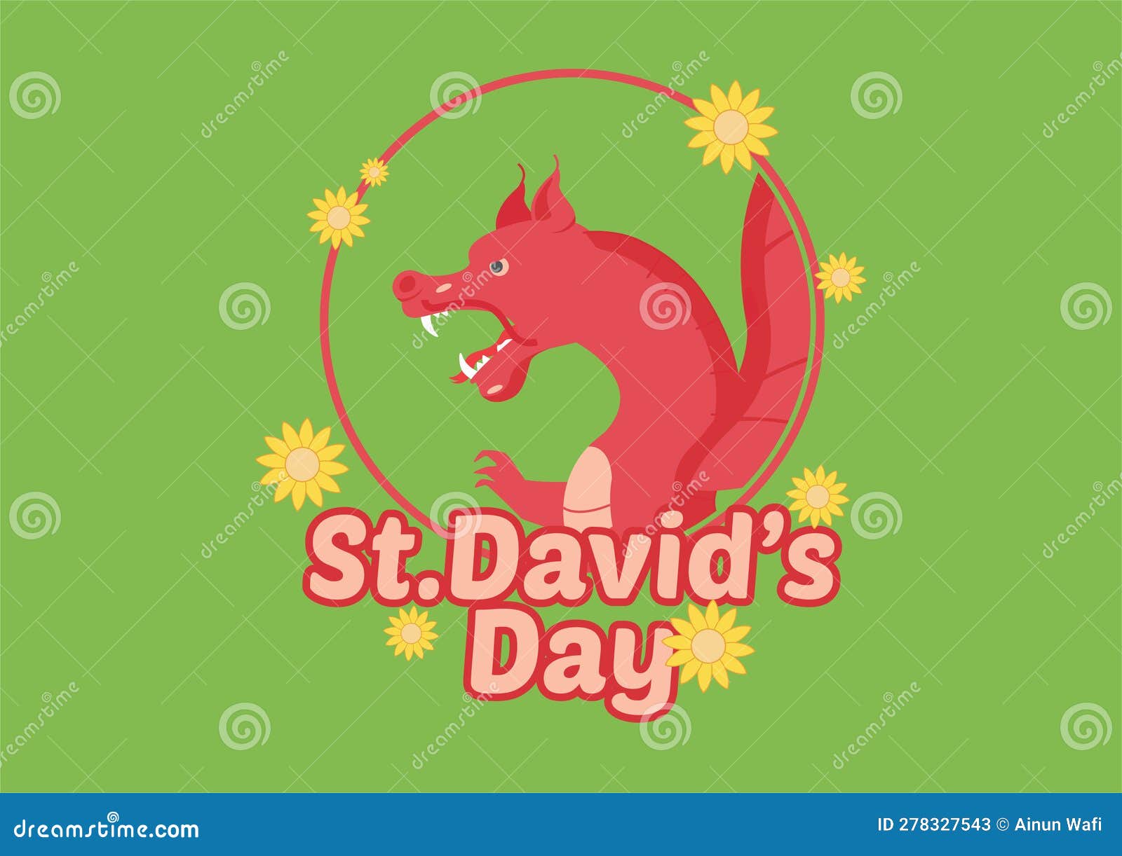 St. David S Day Illustration, Stock Vector - Illustration of graphic ...