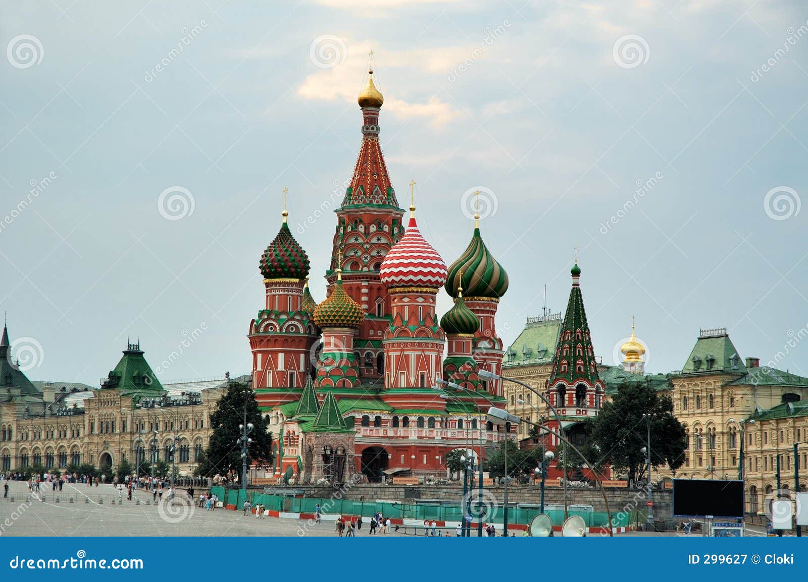 St. De Kathedraal Van Het Basilicum (het Kremlin, Moskou, Rusland ...