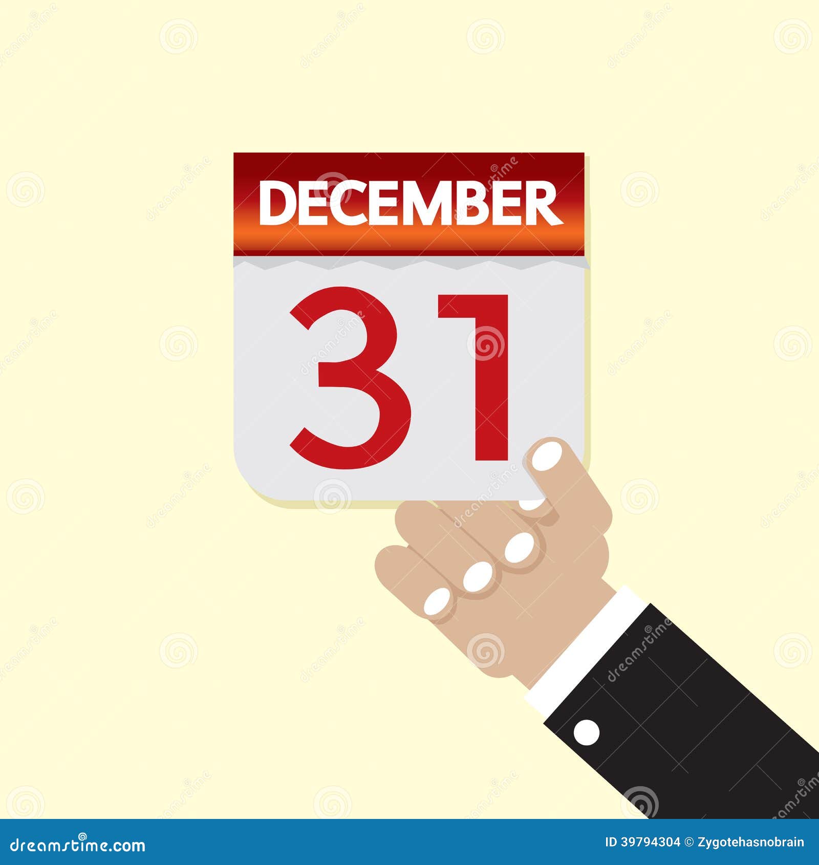 31st December Calendar stock vector. Illustration of hand - 39794304