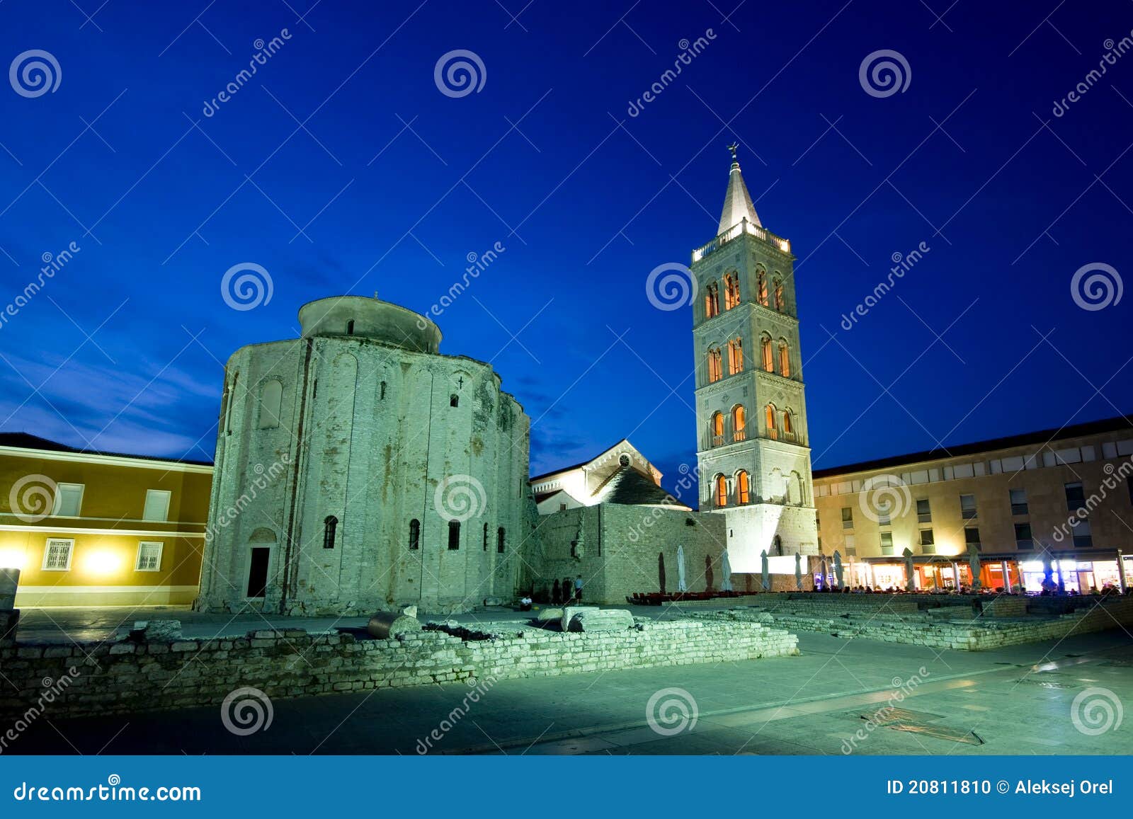 St.Donatus Church Under the Green Light Stock Photo - Image of ...