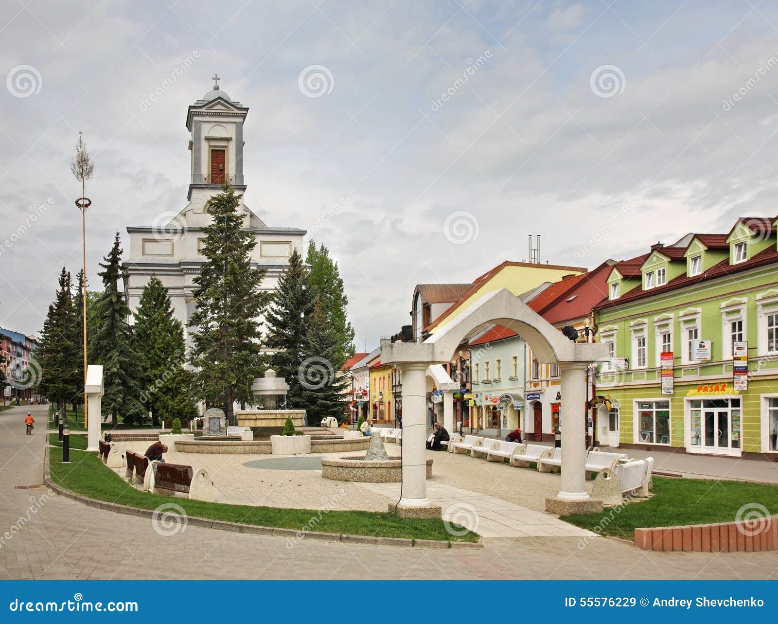 Poprad, Slovakia - Panoramic View Of The Poprad City Center And St ...