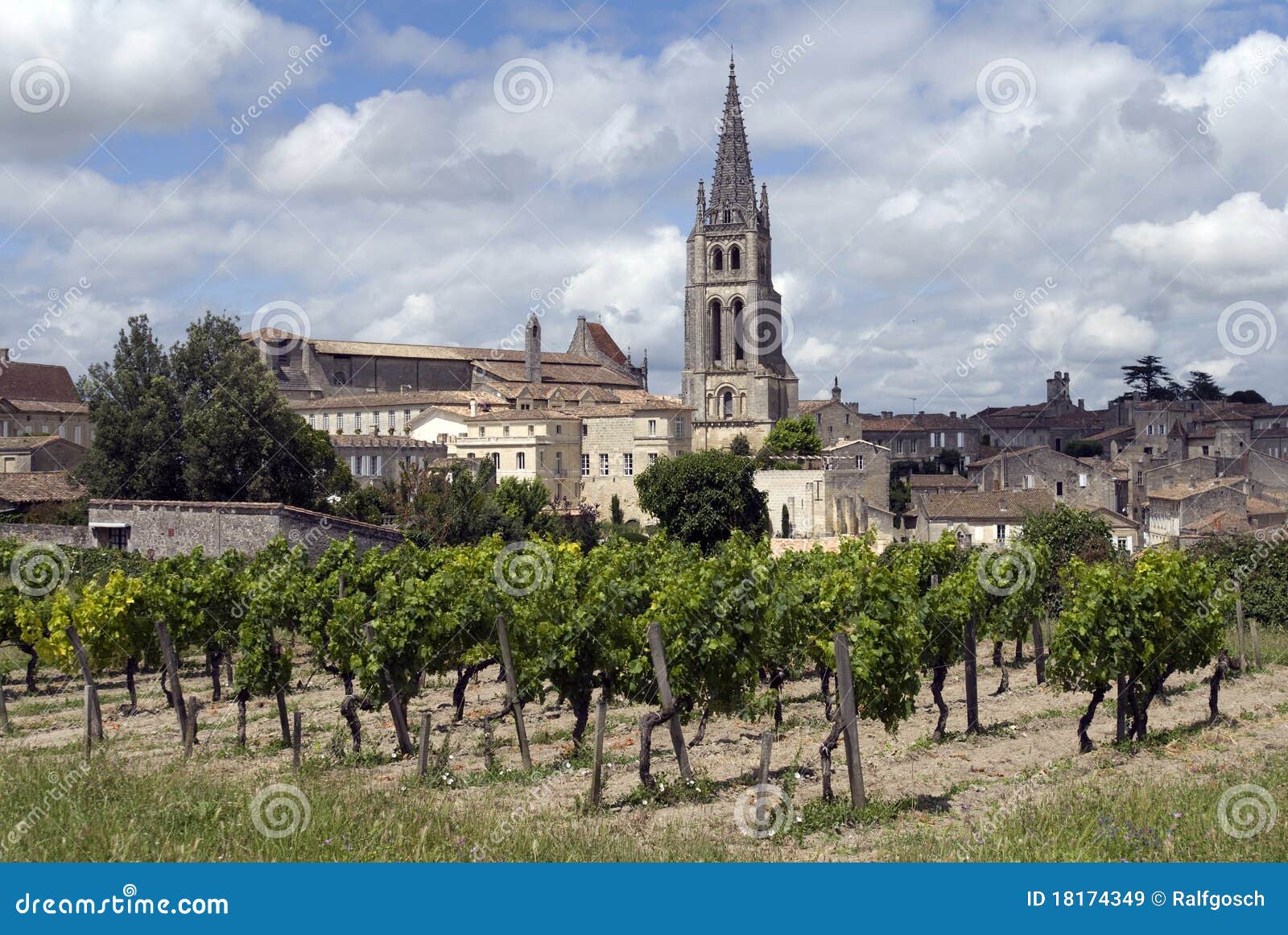 St. Emilion, France stock image. Image of wineyard, tower - 18174349