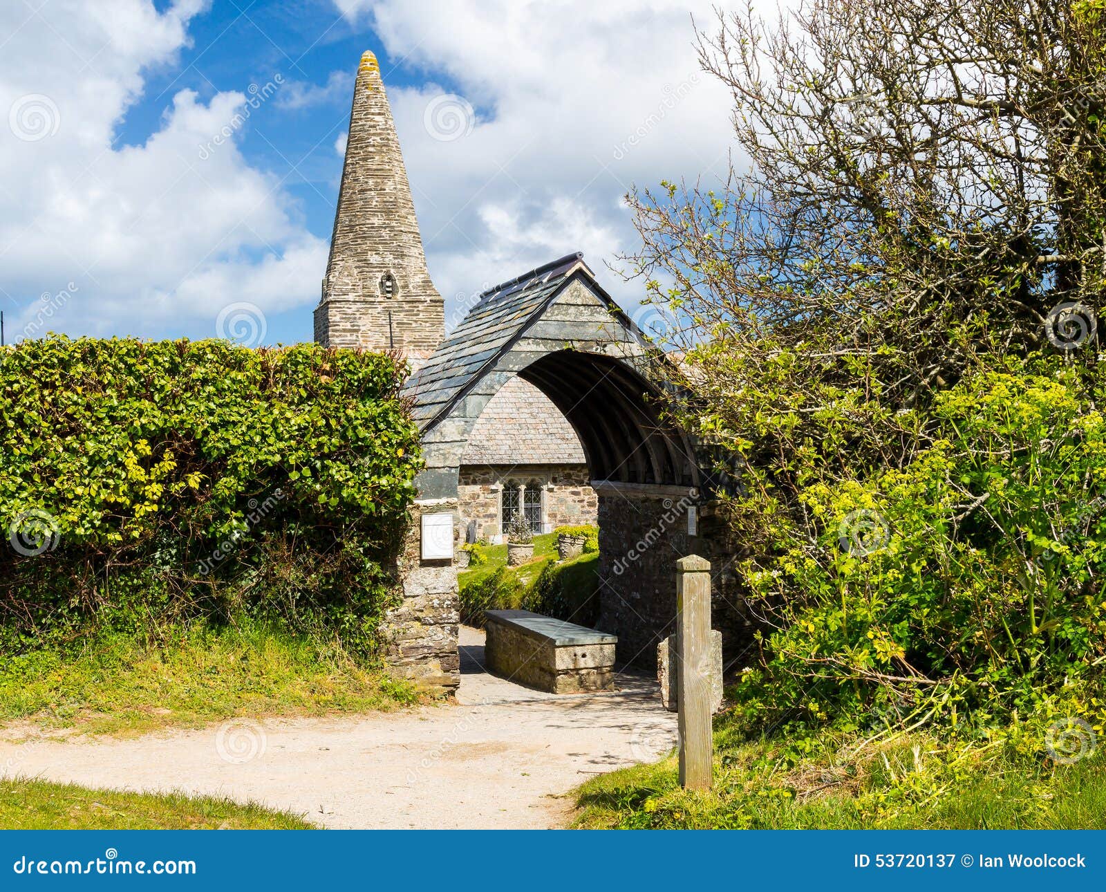 St Enodoc Church Trebetherick Cornwall Stock Image - Image of north ...
