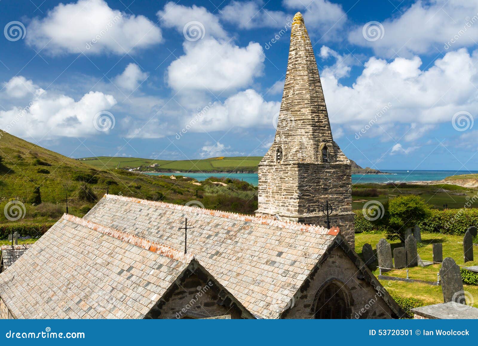 St Enodoc Church Trebetherick Cornwall Stock Image - Image of churches ...