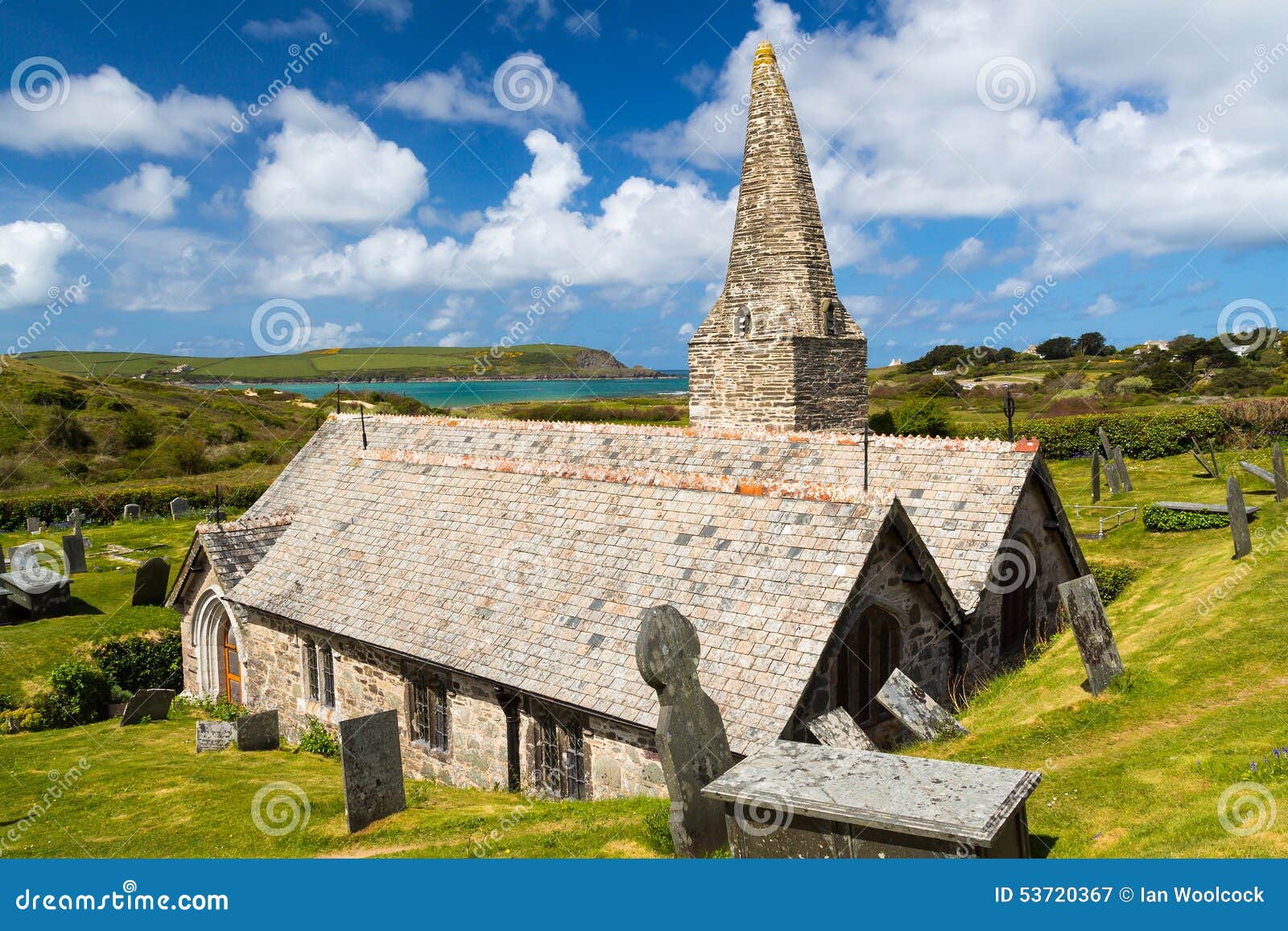 St Enodoc Church Trebetherick Cornwall Stock Image - Image of john ...