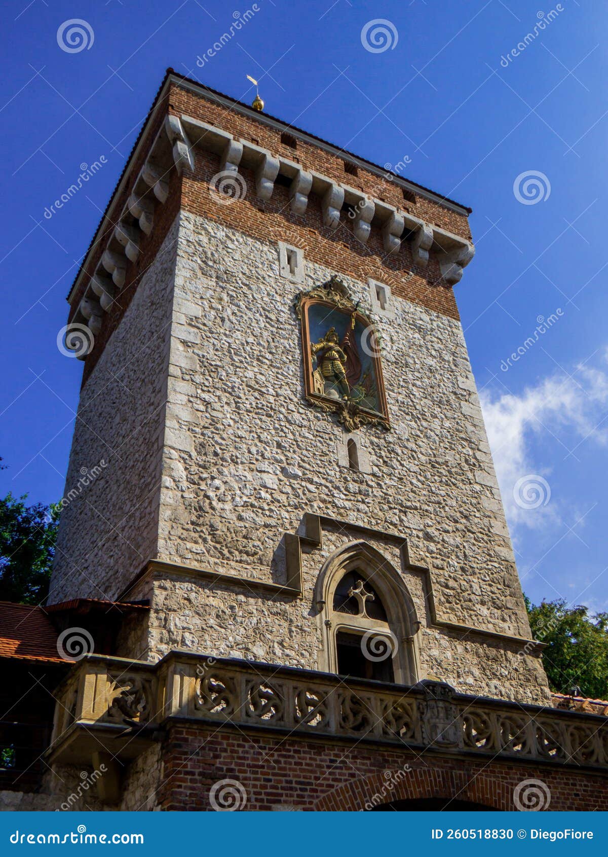 St. Florian`s Gate, Krakow, Poland Stock Photo - Image of matejko ...