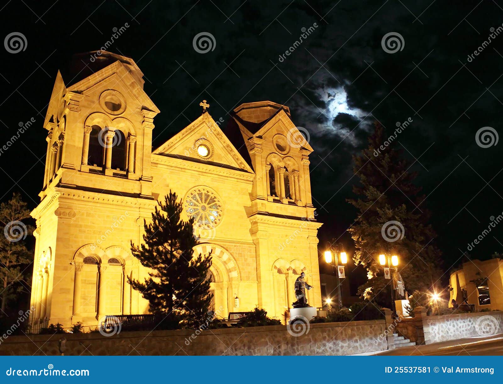 St Francis Cathedral Santa Fe Stock Image - Image of history, church ...