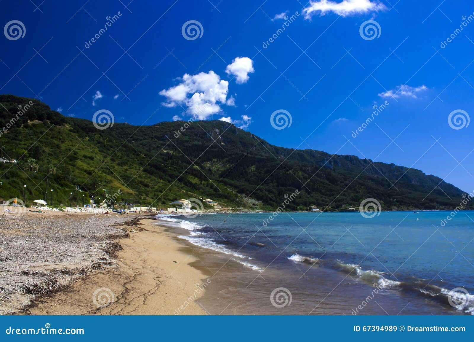 St.George Beach, Pagi, Corfu Island Stock Image - Image of greek, blue ...